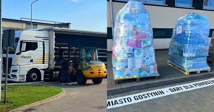 Gostynin solidarny z powodzianami. Transport darów wyruszył na południe ...